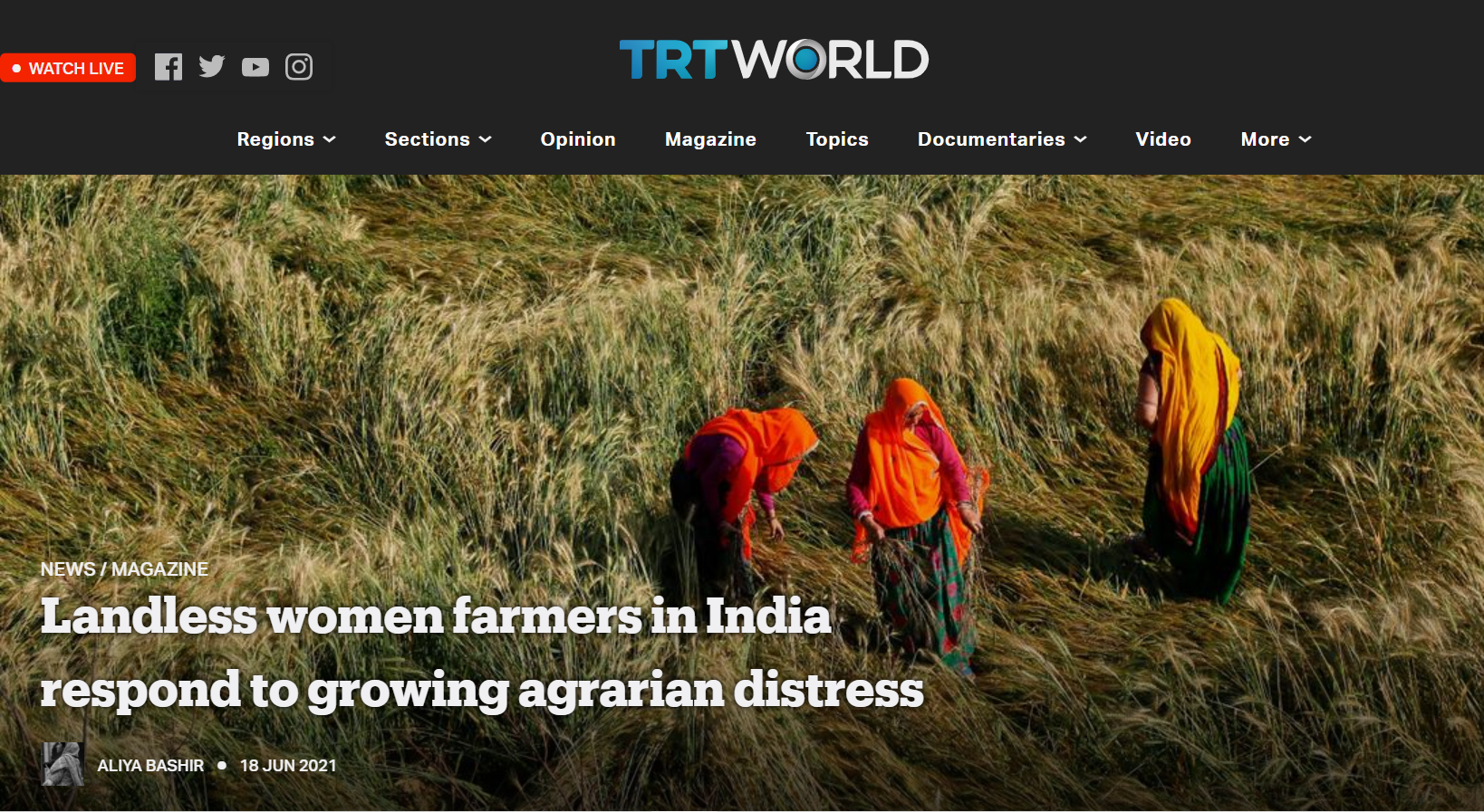 Landless women farmers in India respond to growing agrarian distress ...
